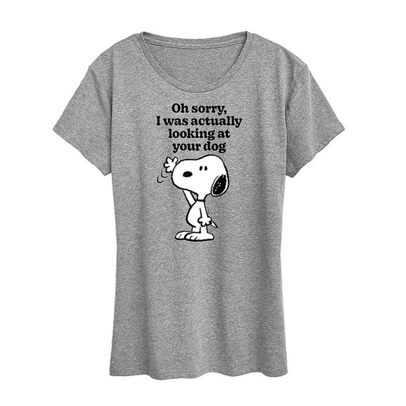 Peanuts | Tops | Nwt Peanuts Looking At Your Dog Snoopy Tee | Poshmark